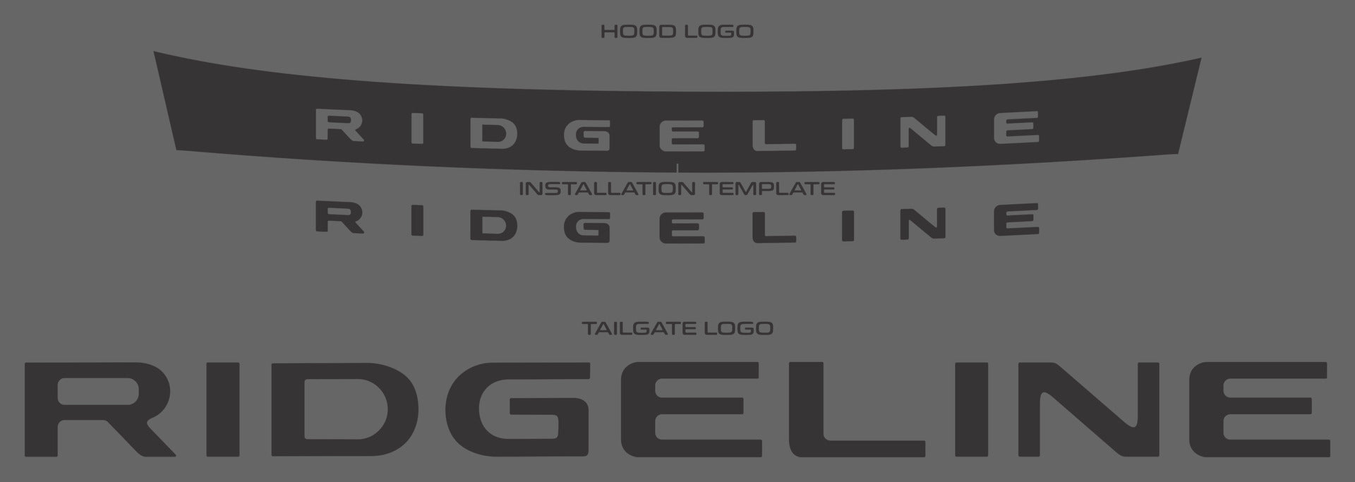Honda Ridgeline (Crew Cab) - 2024-2026 - Logo Kit - #HORI24LOK ...