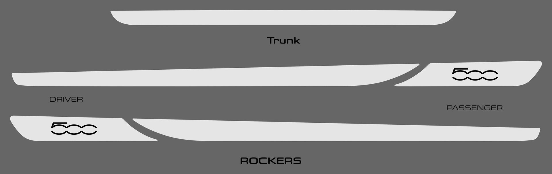 Fiat 500 (Convertible) - 2012-2020 - Rocker Kit - #FI5012RKK – Designer ...