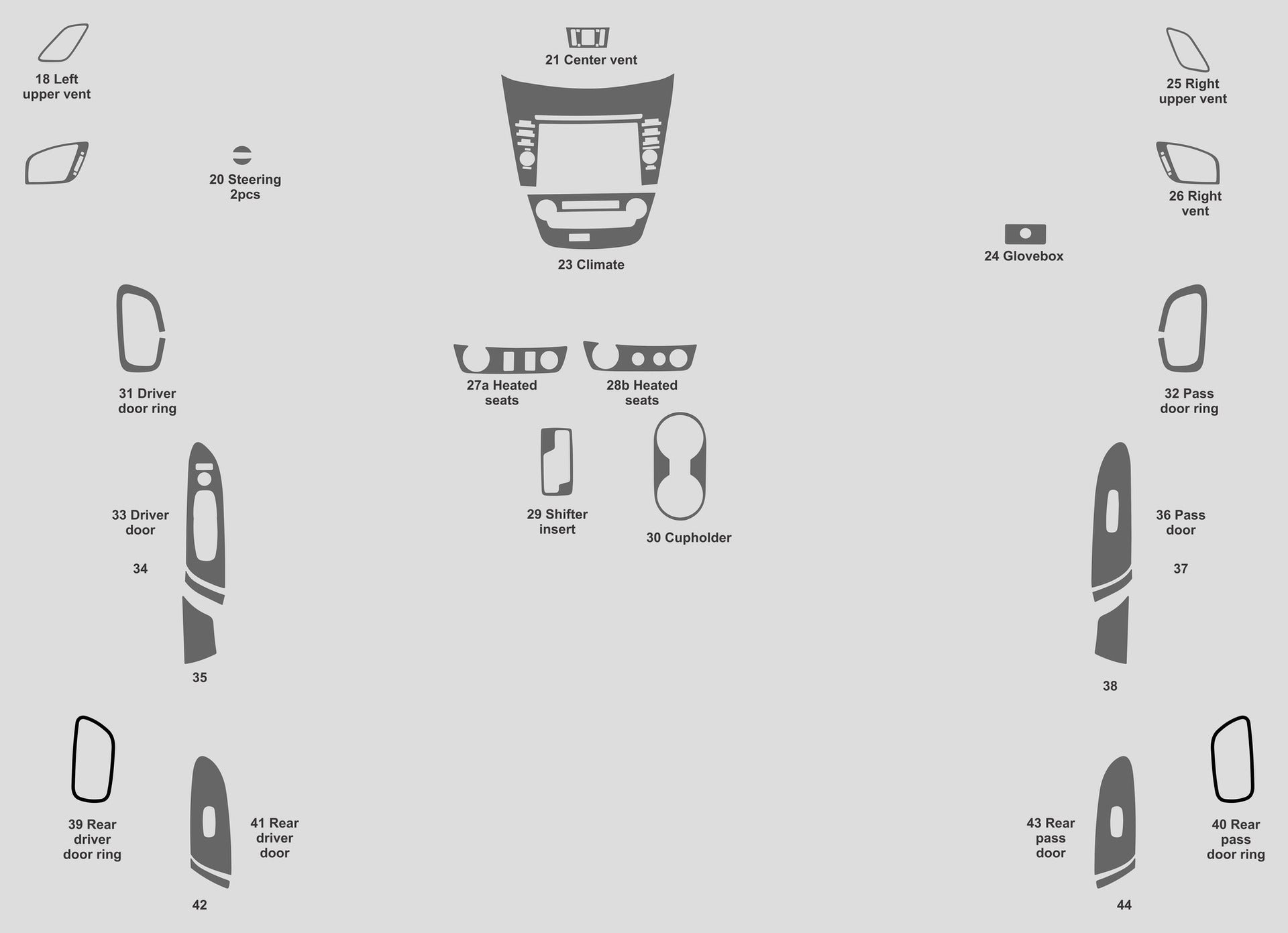 Nissan Murano (SUV) - 2015-2017 - Dash kit (Full) - #NIMU15INT ...